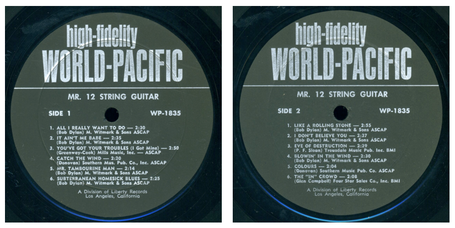PACIFIC JAZZ / WORLD PACIFIC LABELOGRAPHY